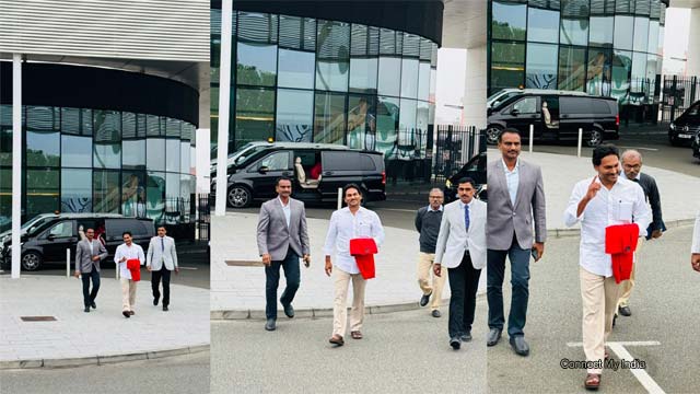 Fans Raise Slogans as CM Jagan Reaches London