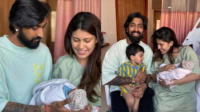 Krunal Pandya and his wife Pankhuri were blessed with a second child images