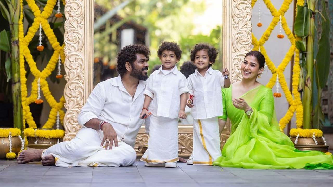 Nayanthara And Vignesh Shivan's Traditional Family Look Stuns With Twins