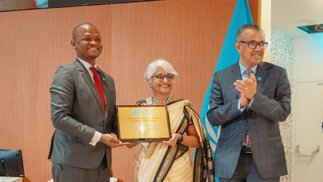 Bengaluru received the Nimhans Nelson Mandela Award for Health Promotion
