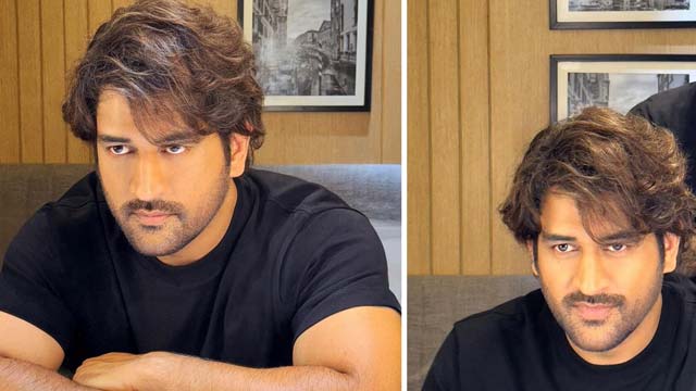 MS Dhoni Unveils New Hairstyle