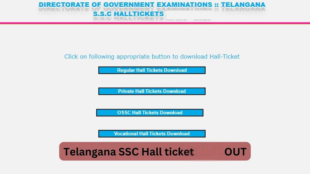 TS SSC Hall Ticket 2025 Released Download Now